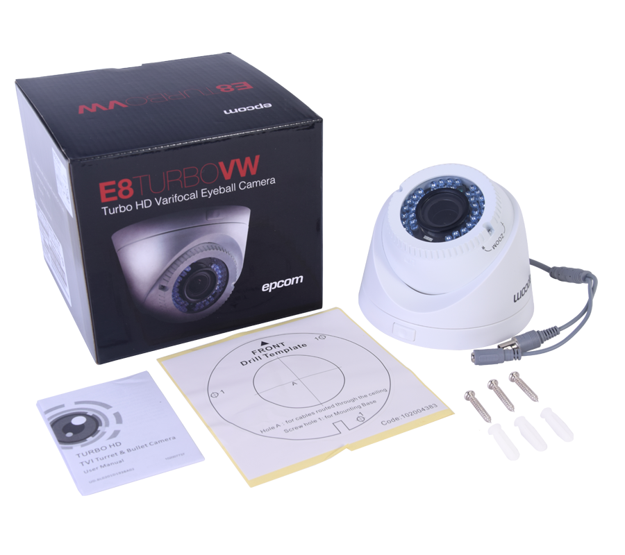 Cámara Epcom E8TURBOVW eyeball TurboHD 1080p con lente varifocal de 2.8 ...