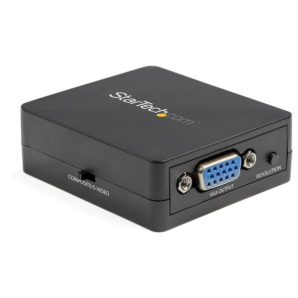 ADAPTADOR CONVERSOR DE VIDEO COMPUESTO / S-VIDEO A VGA - 1080P VID2VGATV3