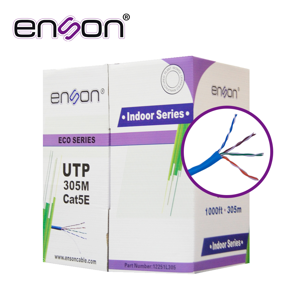 CABLE UTP CAT5E ENSON 12251L305 AZUL ECO 305MTS