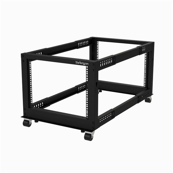 GABINETE RACK DE MARCO ABIERTO 8U - 4 POSTES - AJUSTABLE 4POSTRACK8U