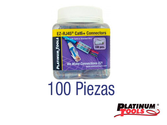 CONECTOR EZ-RJ45 PLATINUM TOOLS CAT6 100PZAS 202010J