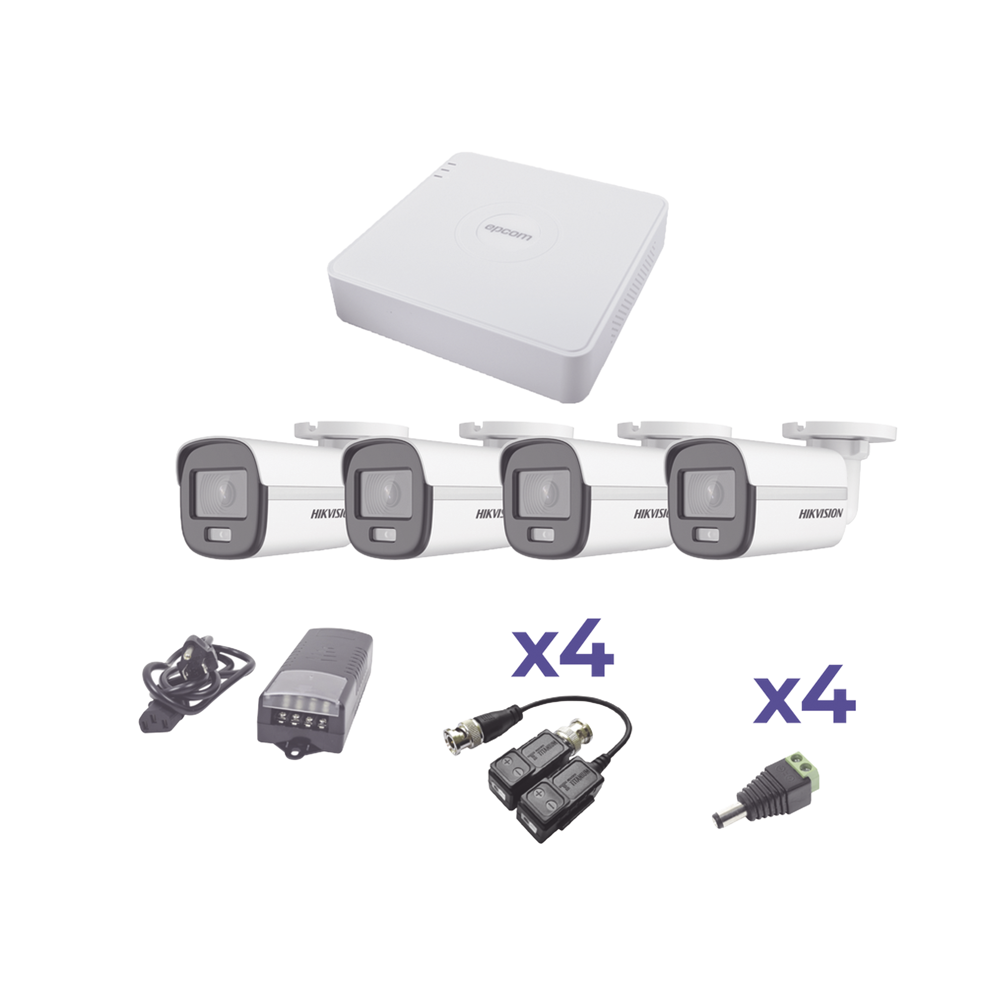Kit Colorvu Turbohd 1080p Lite Dvr 4 Canales 4 Cámaras Bala