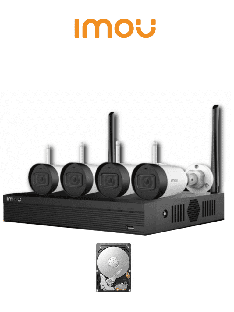 IMOU KIT-NVR1104HS-W+4-G22 - Kit Completo de Videovigilancia de Wifi ...