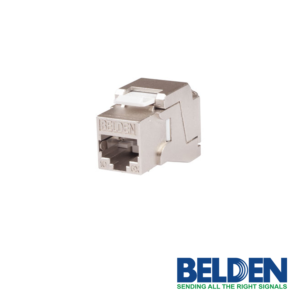 CONECTOR MODULAR JACK RJ45 CAT6A BELDEN AX104562 BLINDADO METLICO ...