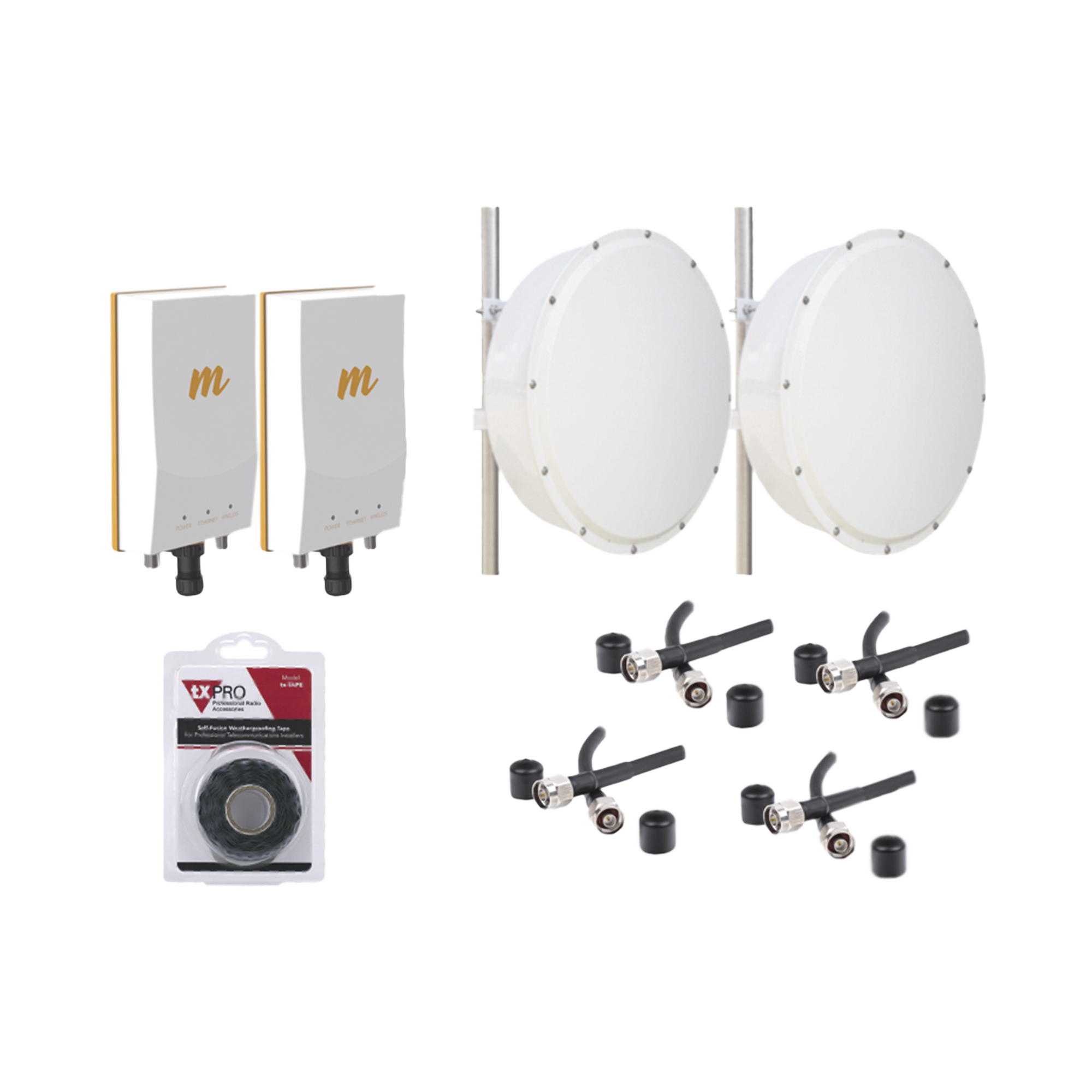 Kit de 2 radios B5c con antena de 30 dBi , Frecuencia (4.9-6.5 GHz), incluye jumper y radomo ...