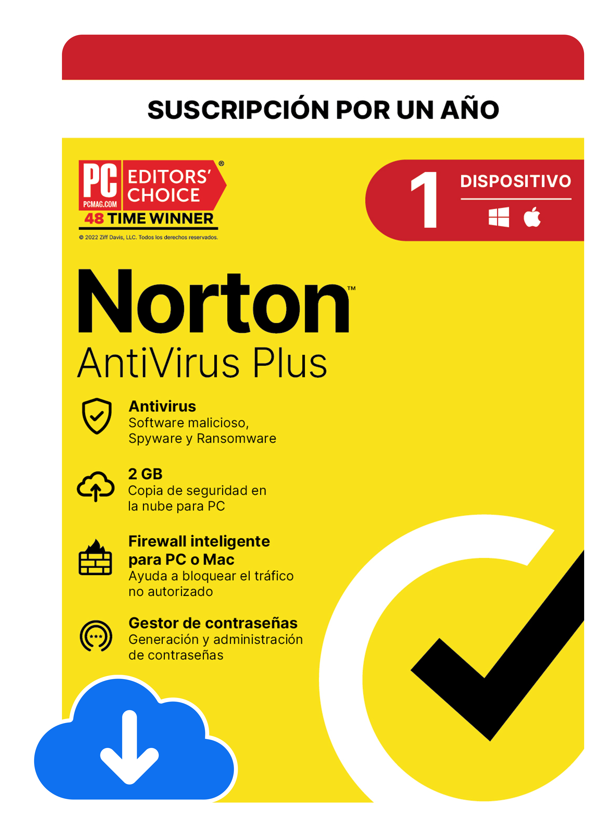ESD Norton AntiVirus Plus 1 Dispositivo 2 Años 21437304