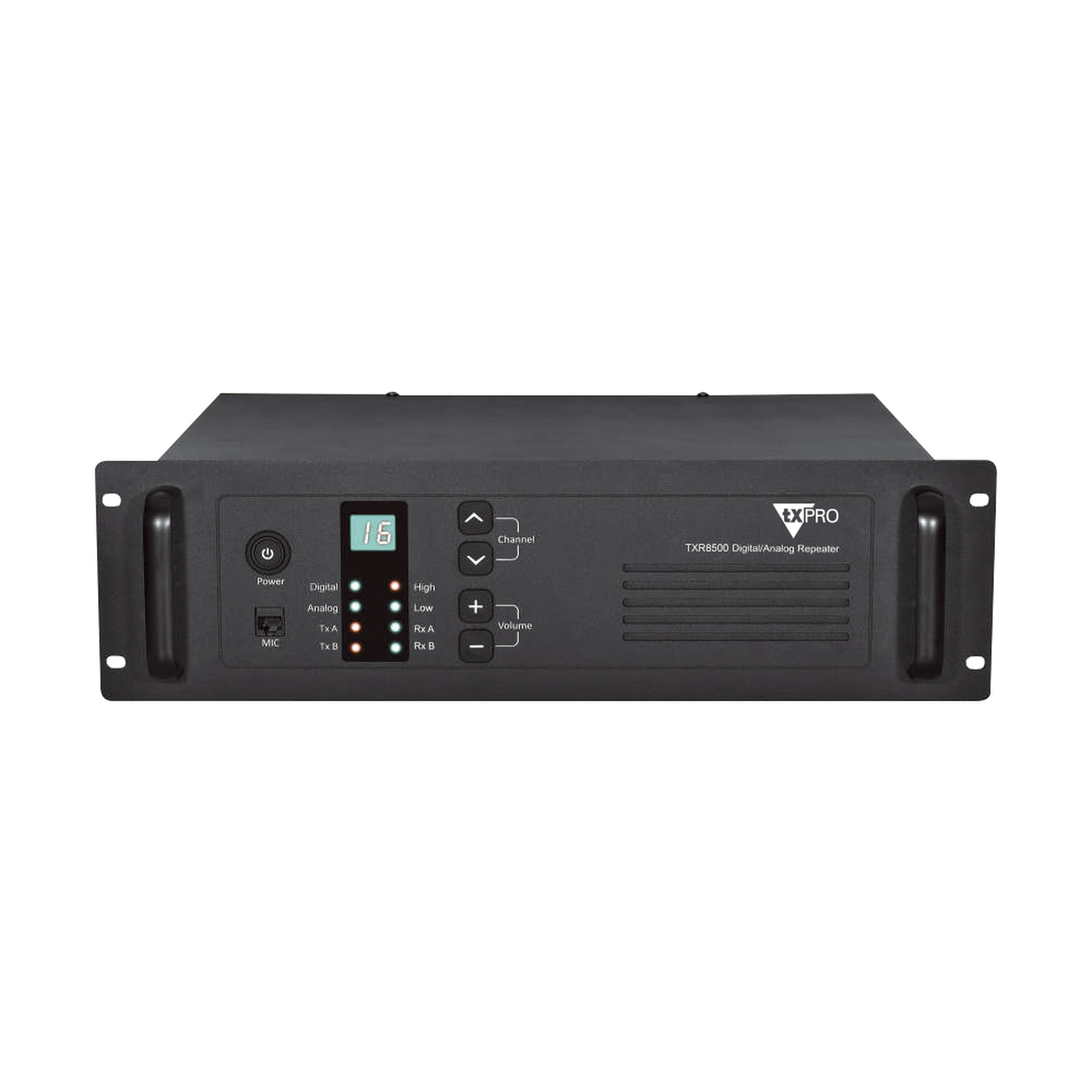 Repetidor Txpro TXR8500U UHF 400-450 MHz, 50W, protocolo DMR para doble llamada TXR8500U