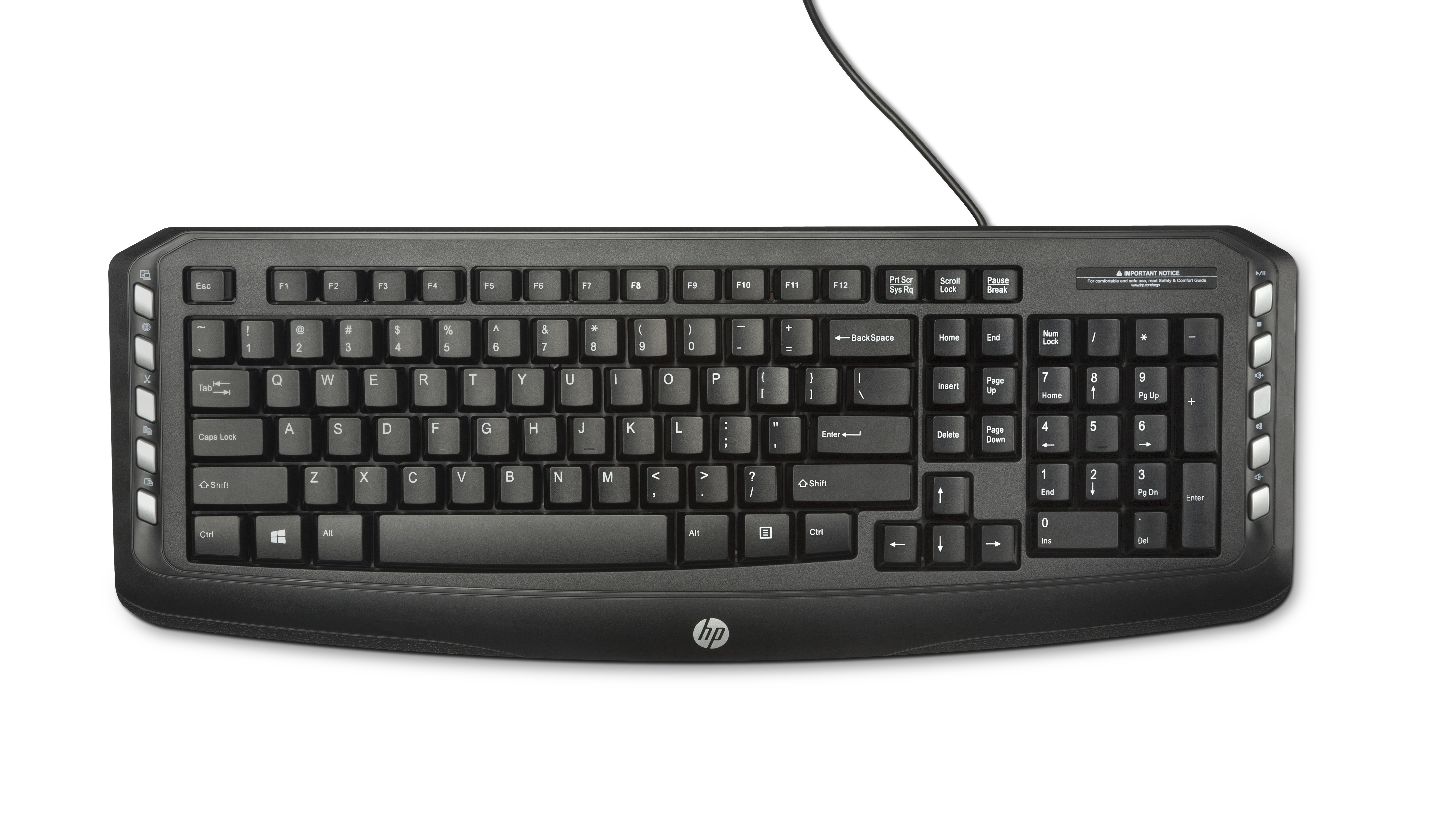 TECLADO MULTIMEDIA HP K2000 USB NEGRO H4K67AA#ABM