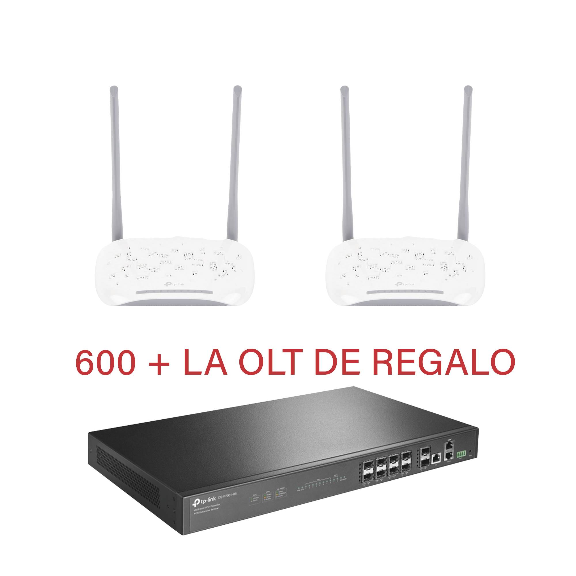 Kit para ISP`s / OLT DS-P7001-08 con Paquete de 600 ONU´s Modelo ...