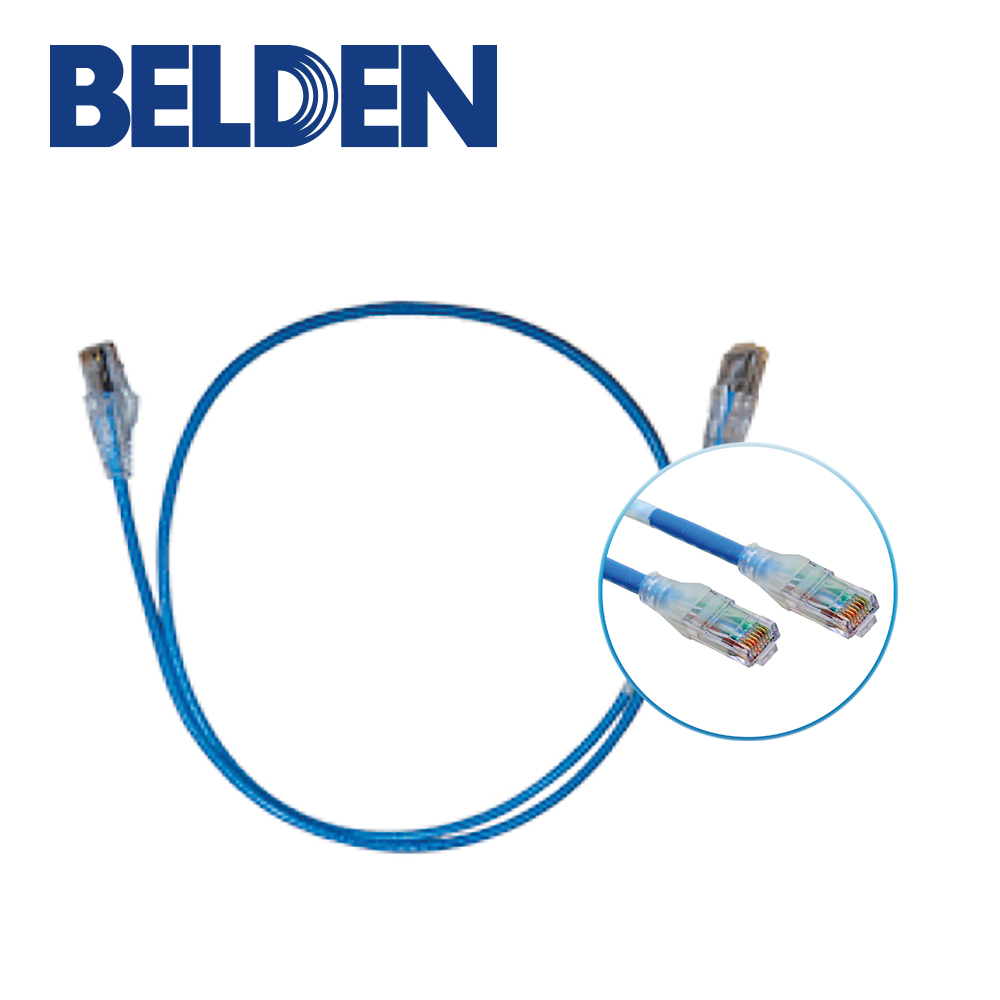 PATCH CORD UTP CAT6 BELDEN C6D1106010 FORRO PVC AZUL CMR-RISER 4 PARES CALIBRE CONDUCTOR 28 AWG ...