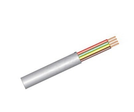 Cordon plano FOVAL - 26 AWG, bobina de 305 mts, 100 cobre, color gris