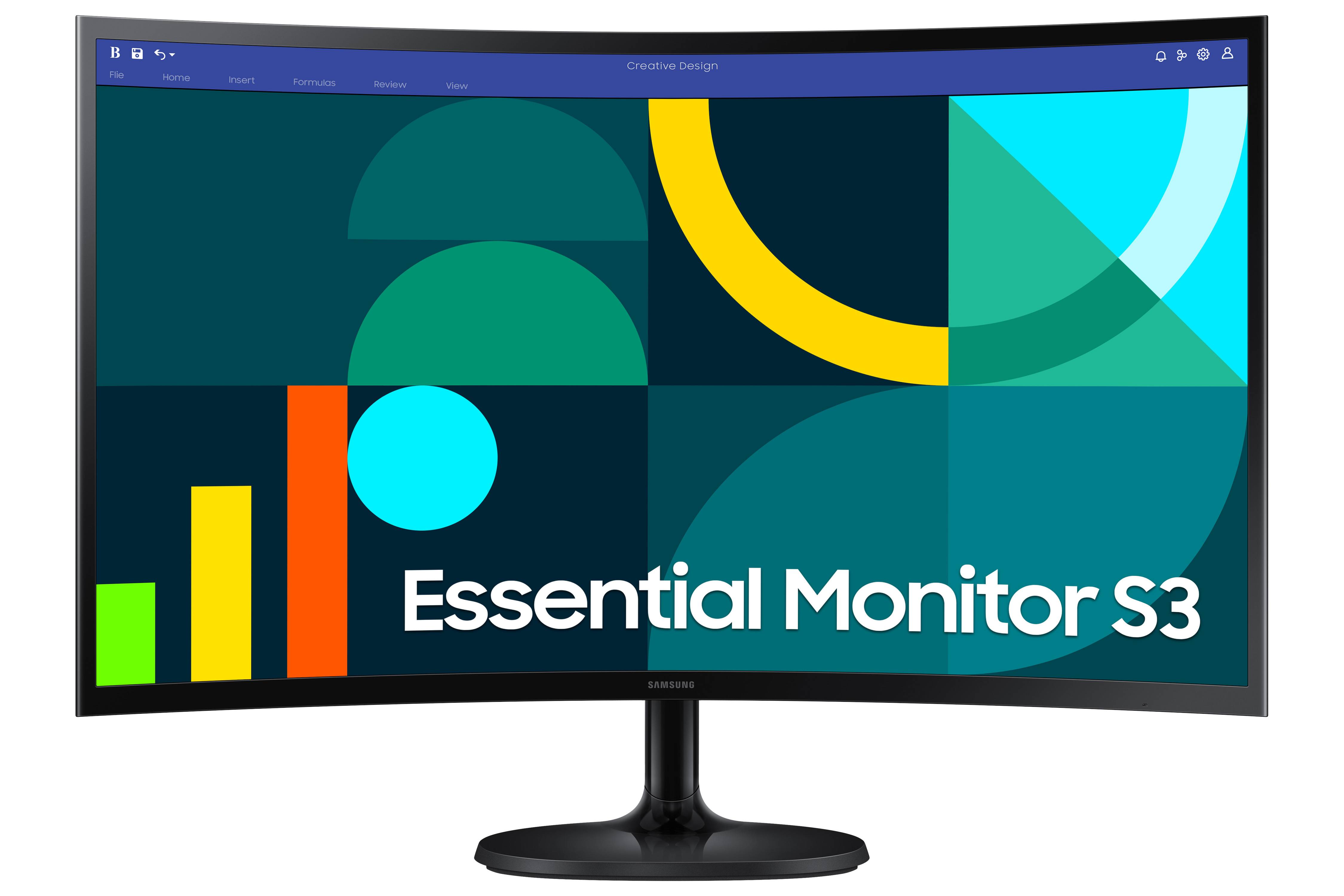 Monitor Samsung 27 Pulgadas Essential - FHD, Curvatura 1800R, 75Hz, 4ms ...