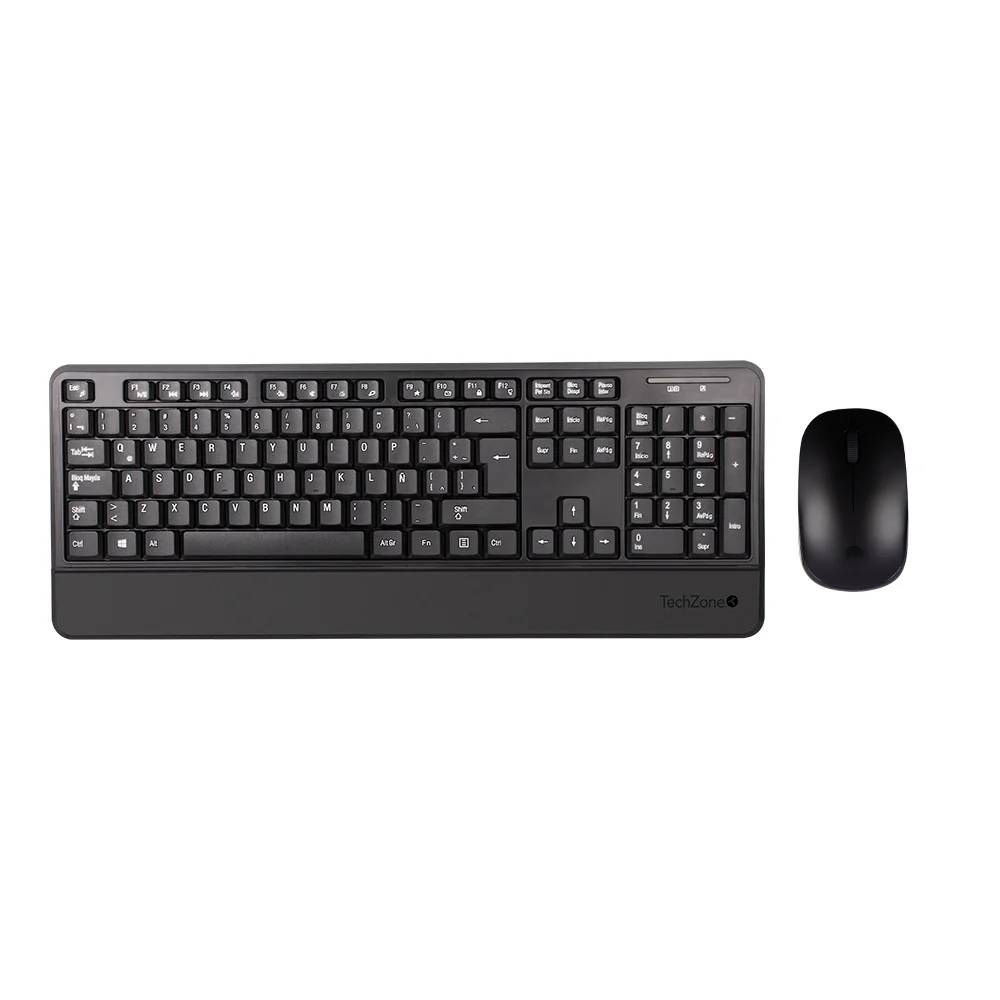 Teclado y Mouse PROOF COMBO TZCOMBINA07 TECHZONE - color negro, 105 ...