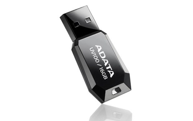MEMORIA FLASH ADATA UV100 8GB USB NEGRA (AUV100-8G-RBK)