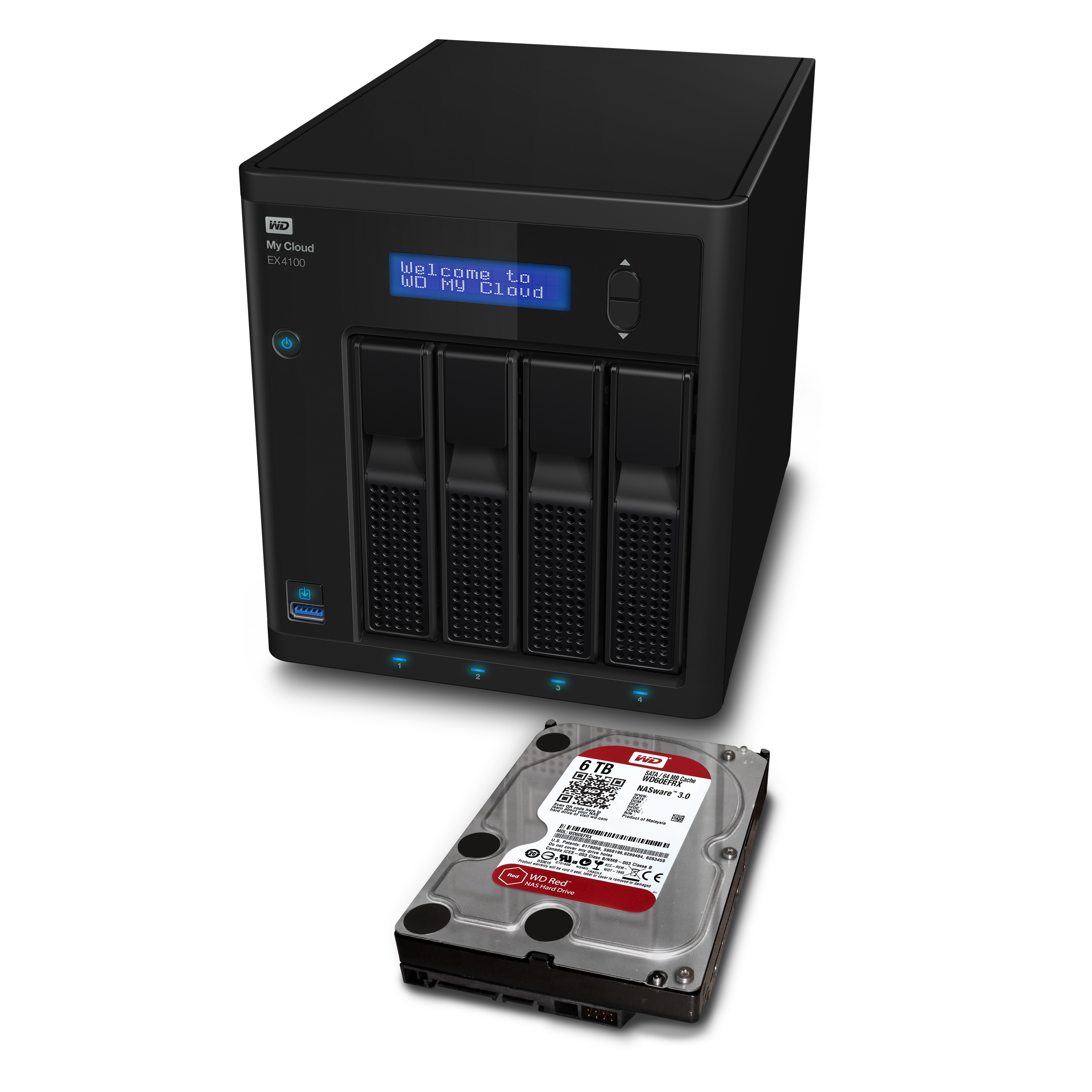 NAS WD MY CLOUD EX4100 24TB/CON 4 DISCOS DE 6TB/4BAHIAS HOTSWAP/1.6GHZ ...