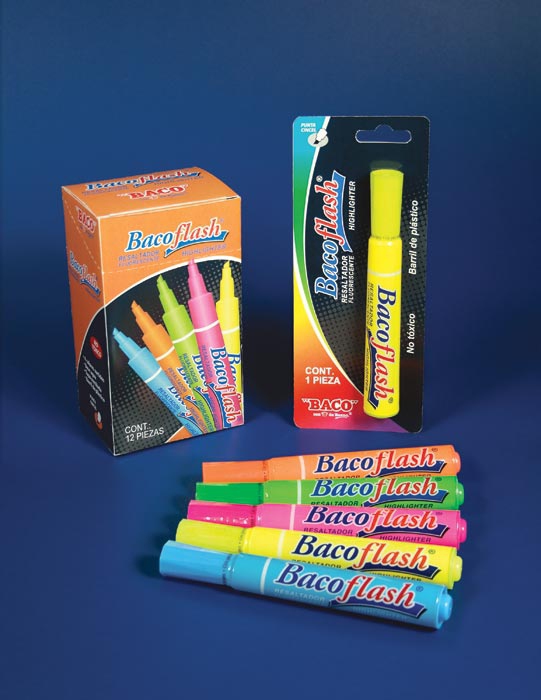 RESALTADOR BACOFLASH NARANJA PQTE/12 BACOFLASHNA