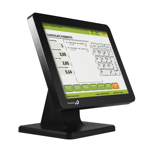 MONITOR TOUCH SCREEN BEMATECH 15 TRUE-FLAT USB LE1015