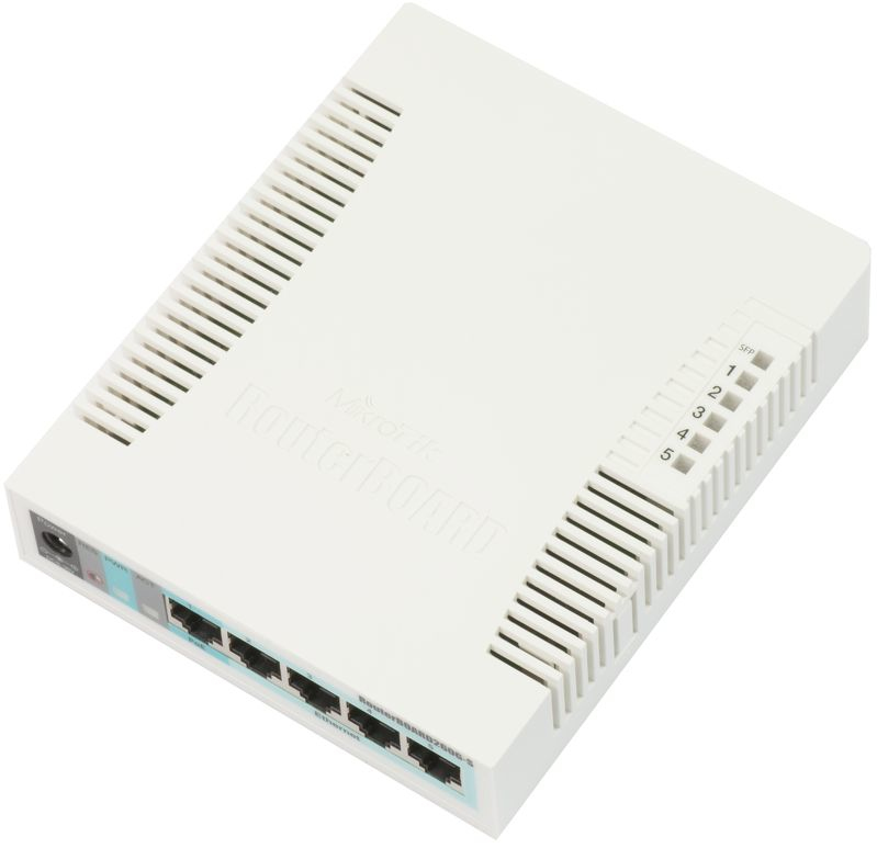 Switch Mikrotik 5 puertos Gigabit Ethernet y 1 SFP RB260GS