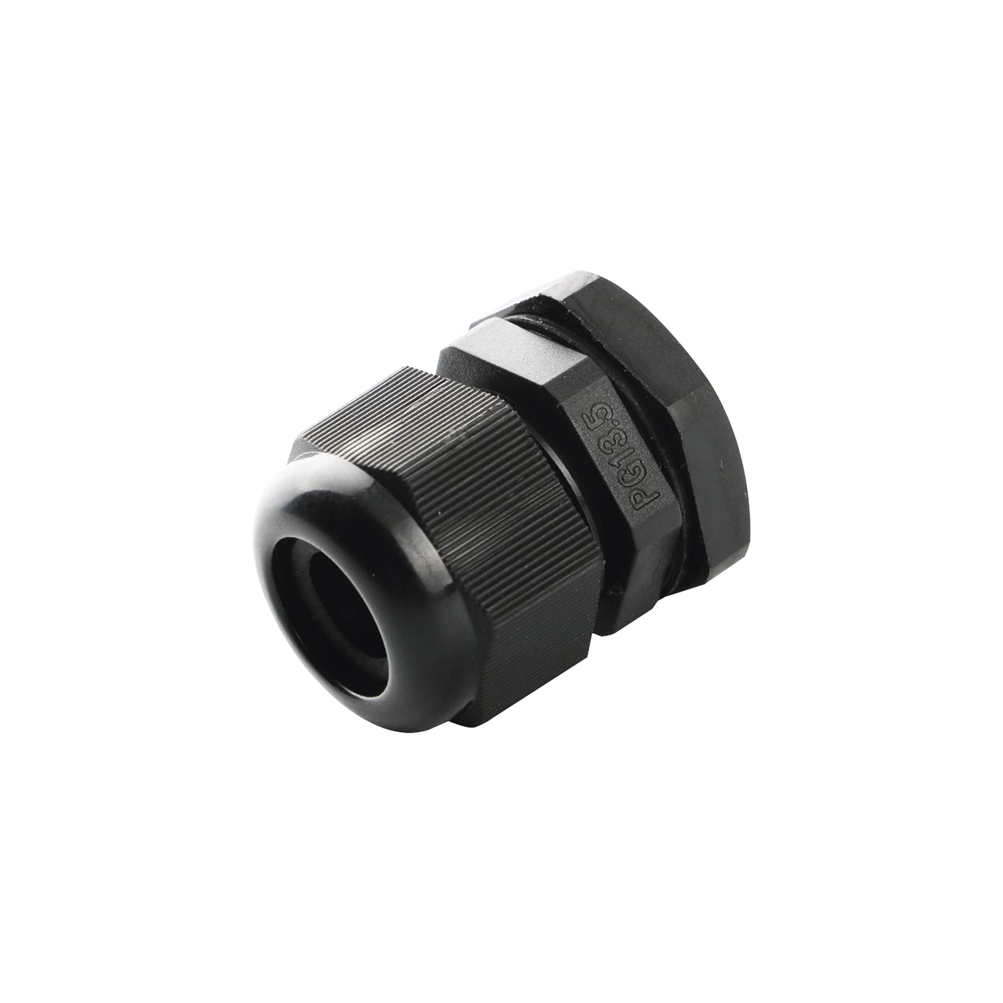 Conector Plástico Negro Tipo Glándula para Cable de 10 a 14 mm de Diámetro. TXG-PG16-BK
