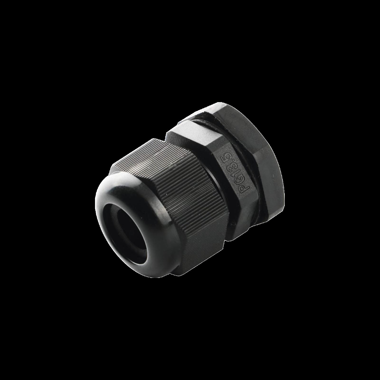 Conector Plástico Negro Tipo Glándula para Cable de 10 a 14 mm de Diámetro. TXG-PG16-BK