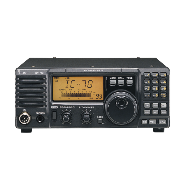 Radio base Icom IC-78 HF para Radioaficionados, 100W (SSB,CW,RTTy) 40W ...