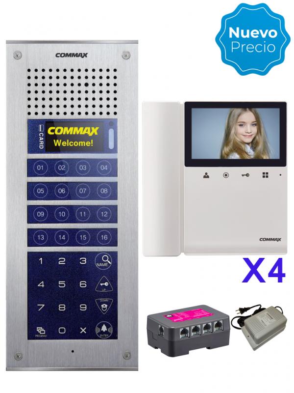 COMMAX MODUM4PACK - Paquete video portero DEPARTAMENTAL solucion para 4 ...