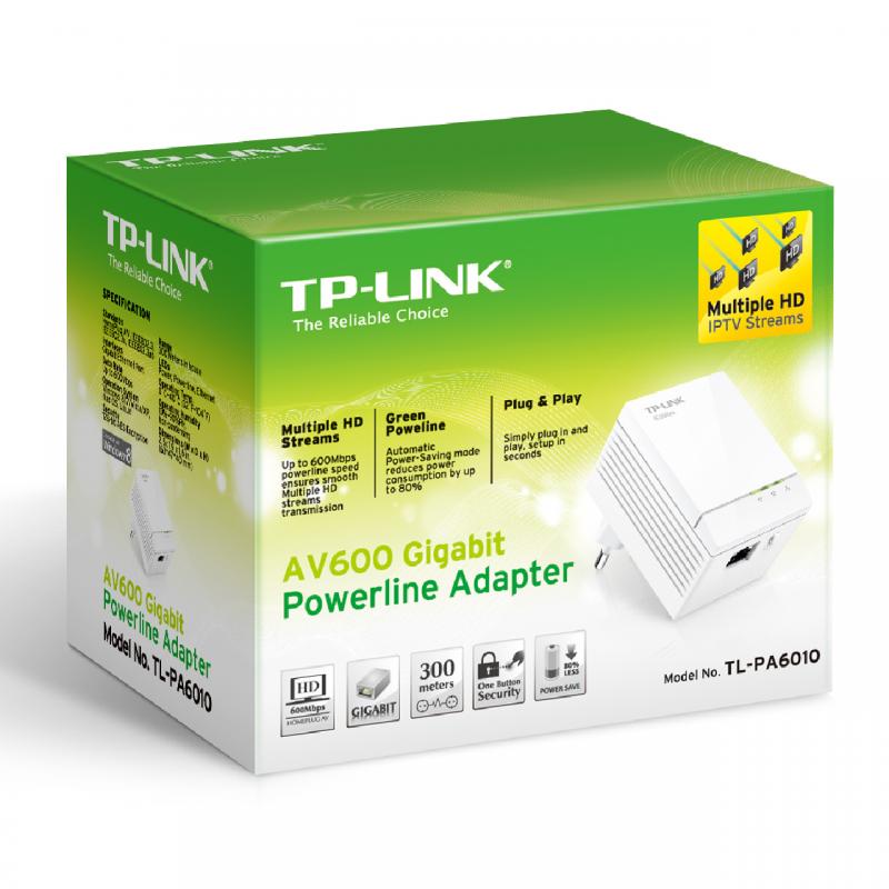 Av600 Gigabit Powerline Adapter Starter Kit Compact Size Homeplug