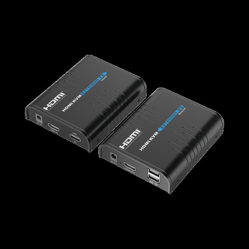 Kit extensor KVM (HDMI y USB) hasta 120 metros / Resolución 1080P @ 60 ...