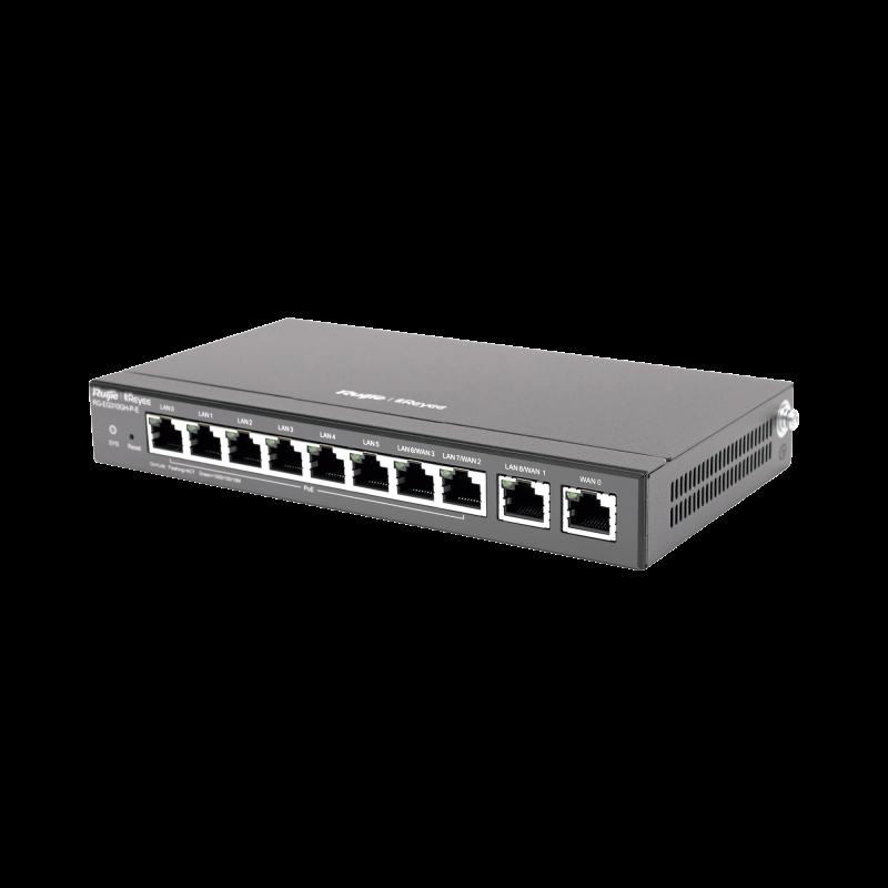 Router administrable , 6 puertos LAN y 2 puertos LAN/WAN POE+ af/at ...