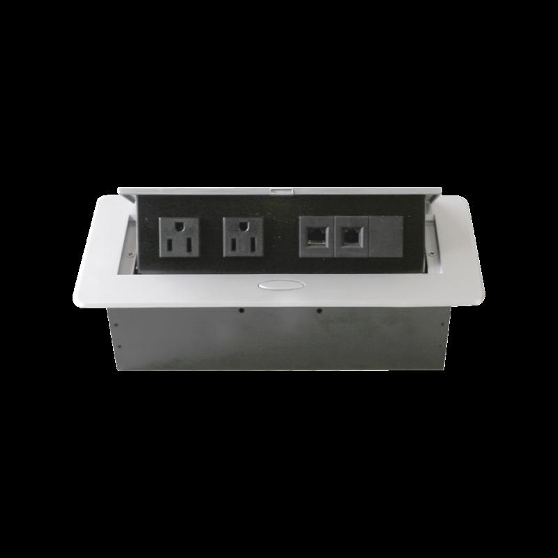 Caja horizontal de escritorio, con conector RJ45 Cat5e, RJ11, 2 ...