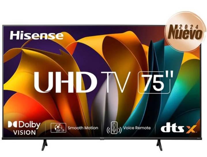 Televisor Hisense 75A6NV - 75 pulgadas, LED 4K UHD, 3840 x 2160 Pixeles, VIDAA SMART TV
