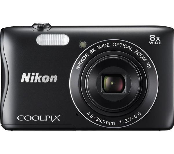 CAMARA NIKON 20.1-MP CCD 8X (16 X ZOOM) L-VR WI-FI/NFC S3700 BLK